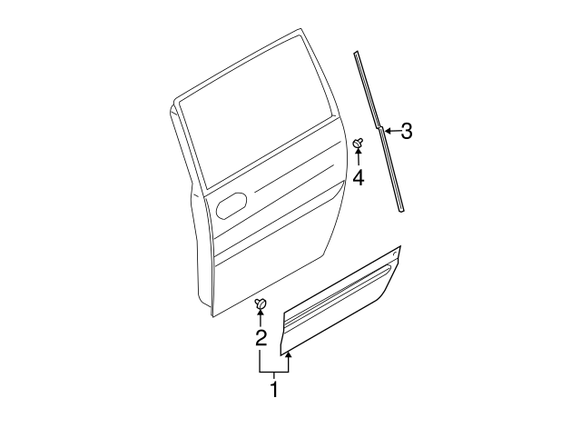 0K56B-50CC5BXX - Cladding 2002-2005 Kia Sedona | Kia.Parts Store