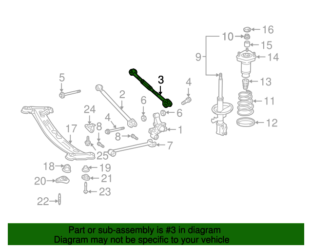 2002-2006 Lexus Rear Lateral Arm 48730-33090 | OEM Parts Online
