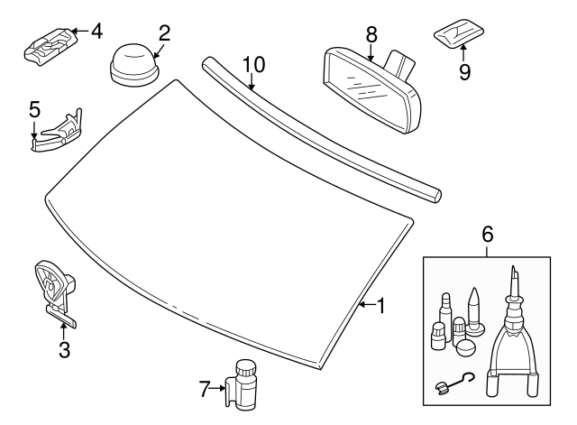 2000-2004 Volvo Drip Molding Retainer 30800958 | OEM Euro Parts