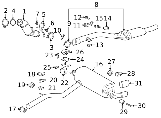 Genuine BMW 18-30-7-933-857 | Exhaust System Hanger Bracket | FREE ...