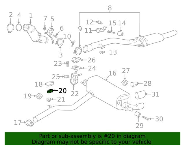 Genuine BMW 18-30-7-933-857 | Exhaust System Hanger Bracket | FREE ...