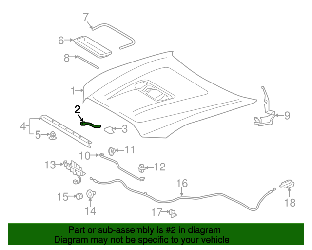 53393-04010 - Protector, Hood, Front 2016-2023 Toyota Tacoma | Longo ...