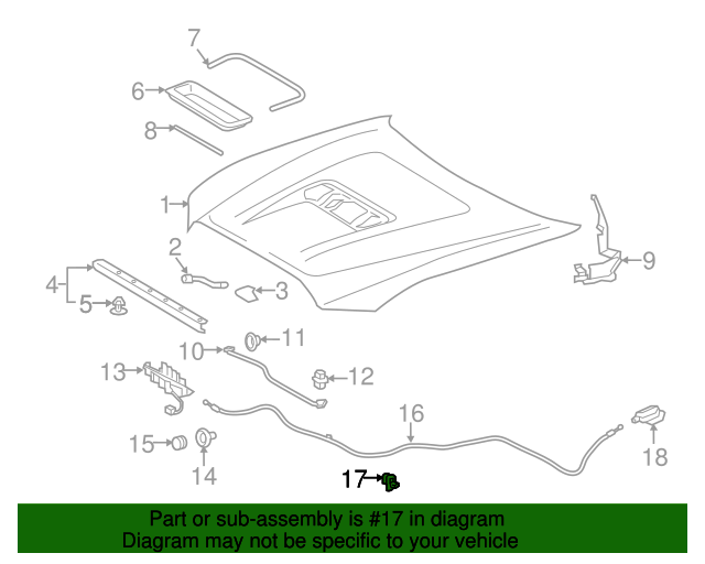 90469-06005 - Hood Release Cable Clip - 2005-2023 Toyota | OEM Genuine ...