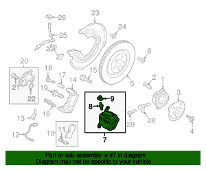 2015-2024 Porsche Macan Caliper 95B-615-423-N | Sunset Porsche Parts