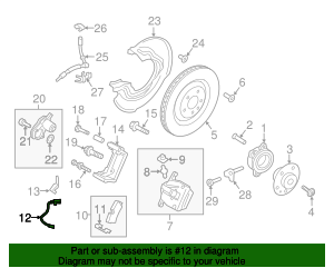 2015-2022 Porsche Macan Wear Indicator PAB-615-121 | Sunset Porsche Parts