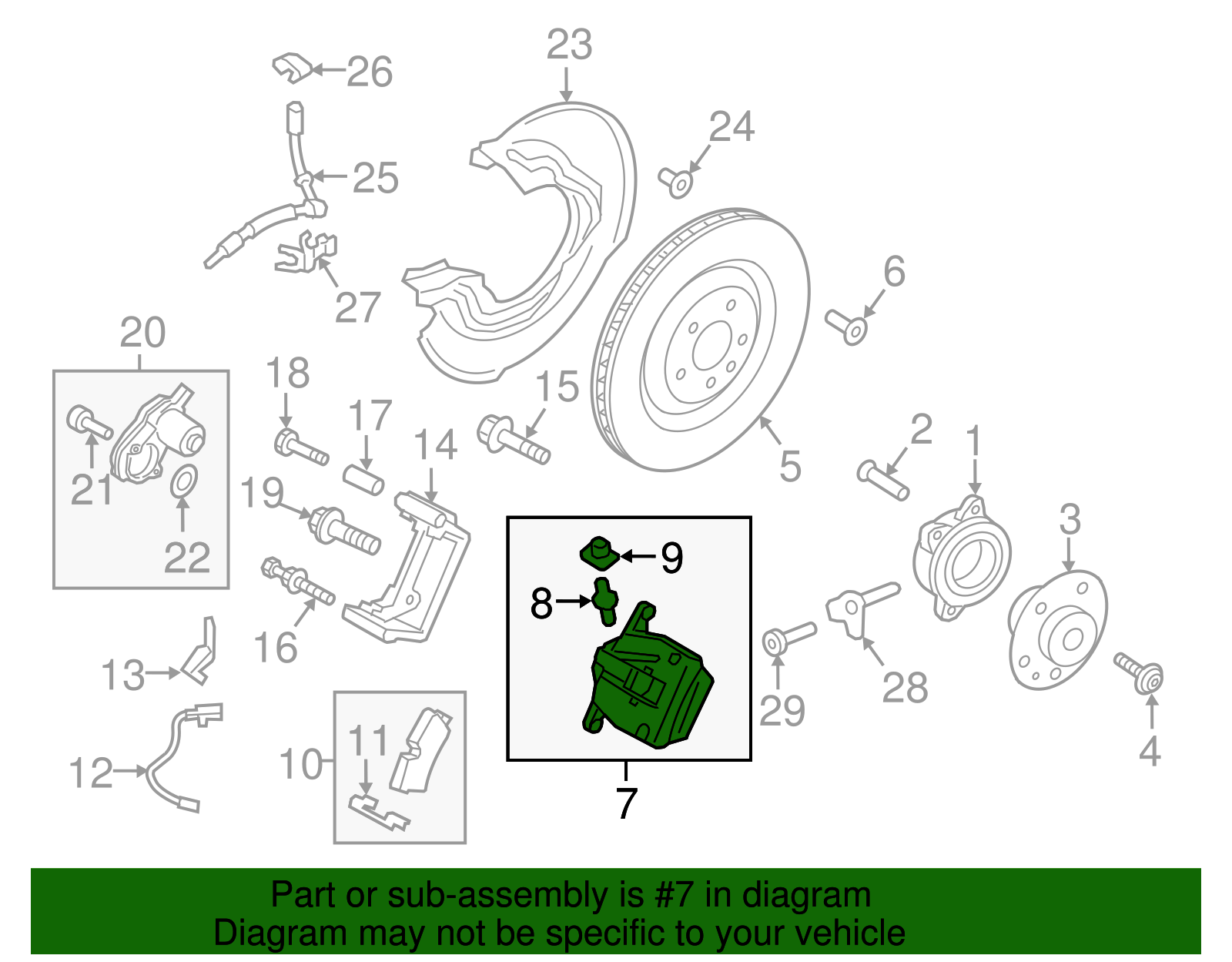 2015-2024 Porsche Macan Disc Brake Caliper 95B-615-423-G | OEM Vehicle ...