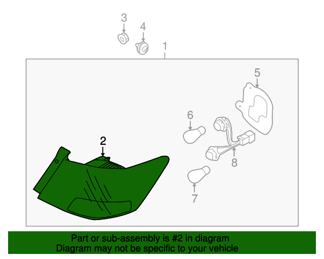 92412-1M010 - Lens & Housing 2010-2013 Kia Forte | Kia.Parts Store