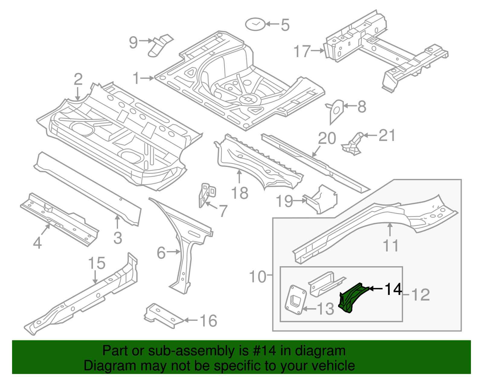 1K0-803-216-B - High-Quality Frame Rail End Bracket for 2007-2016 ...