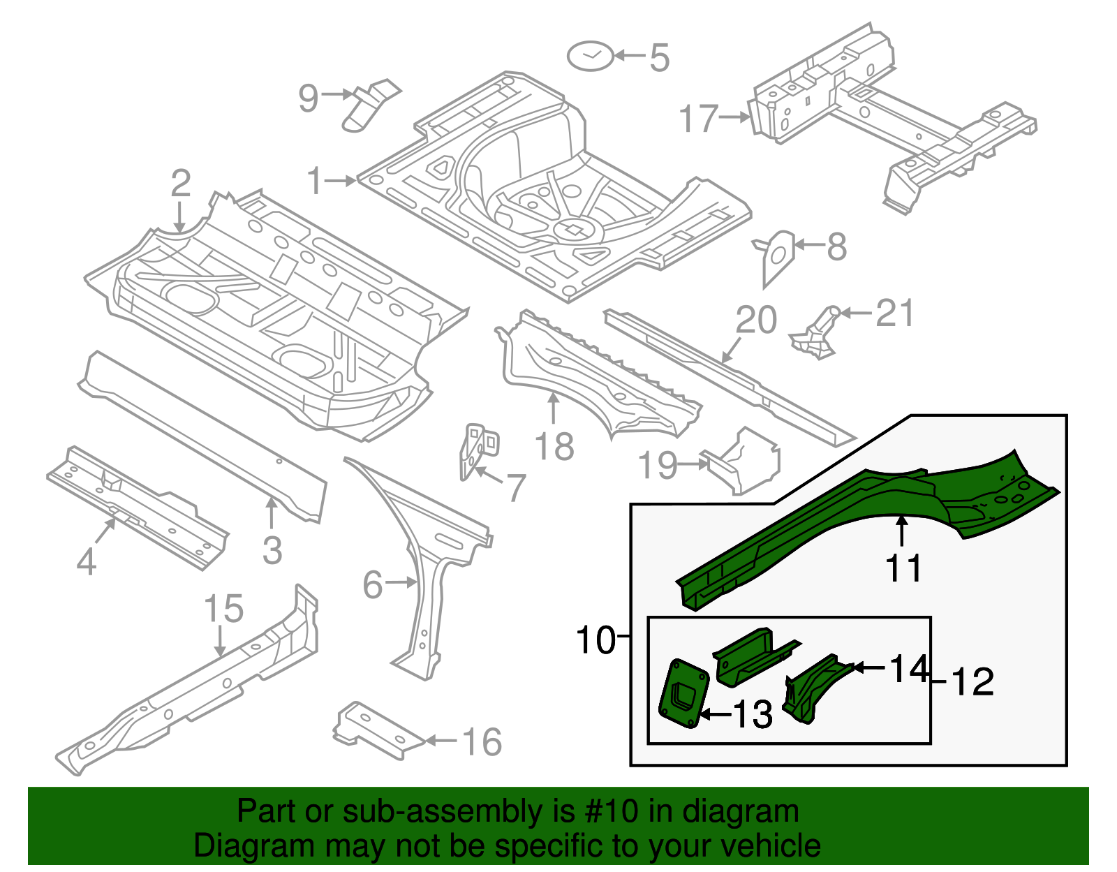 5C6-803-495 - High-Quality Frame Side Member Assembly for 2011-2018 ...