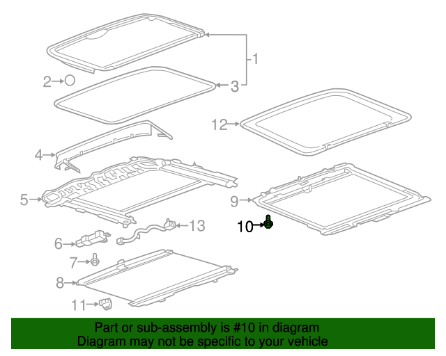 Gray Sunroof Sunshade 84767836 | GMPartsDirect.com