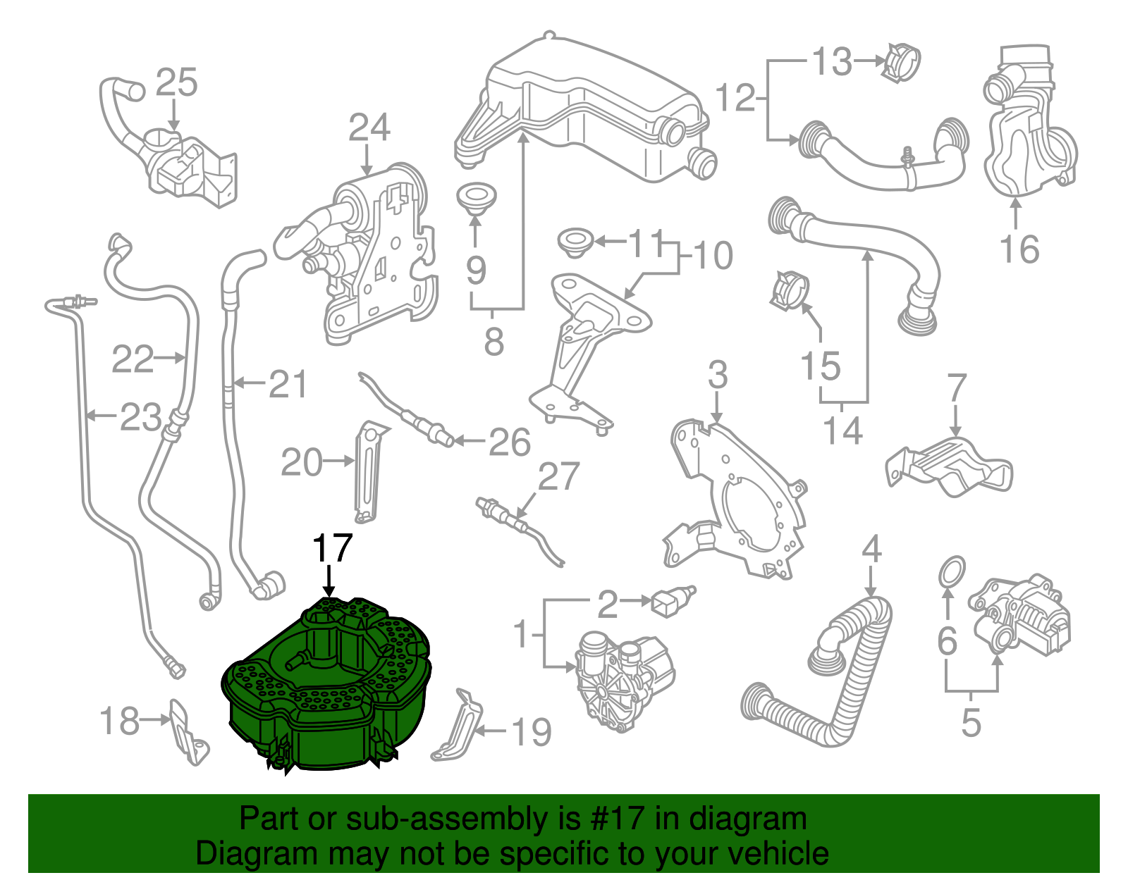 1K0-201-797-C - Vapor Canister 2005-2018 Volkswagen | Volkswagen Parts ...