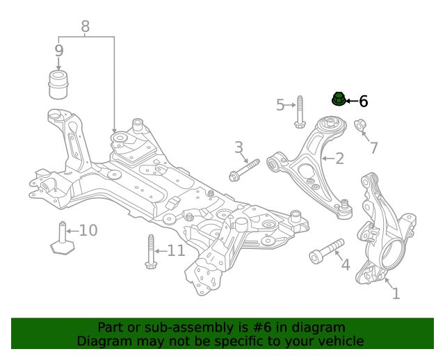 2007-2021 Ford Lower Control Arm Retainer Nut -W520515-S442 ...