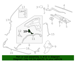 Genuine OEM Washer Pump Part# LR079904 Fits 2017-2023 Land Rover: Up To ...