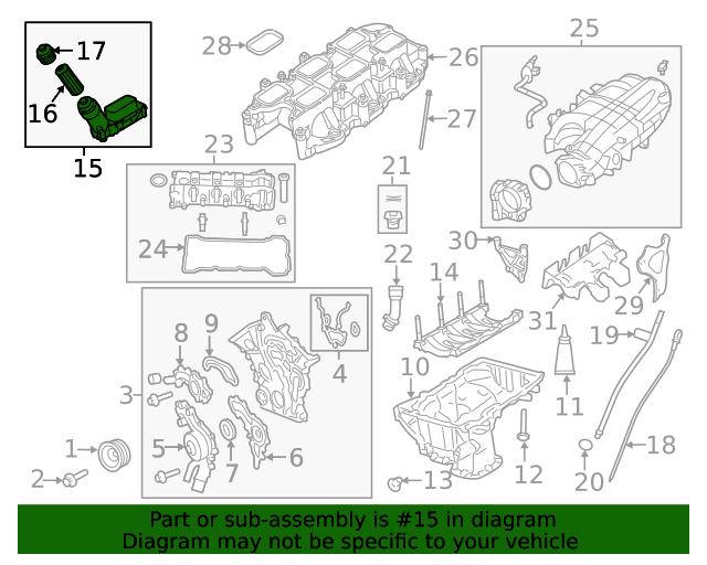 68596318AB - OEM Engine Oil Filter Adapter For 2016-2024 Mopar | OEM ...