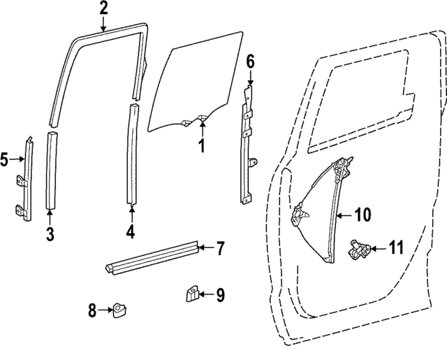 2022-2024 Toyota Tundra Glass Weather-Strip 68173-0C070 | Toyota Parts ...