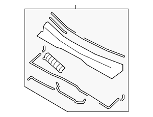 86150-1E000 - Cowl Grille - 2006-2011 Hyundai Accent | World OEM Parts ...