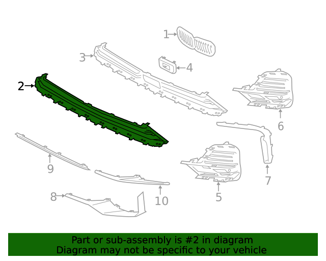 Genuine BMW 51-11-7-423-098 | Center Grille | FREE Shipping on Most ...