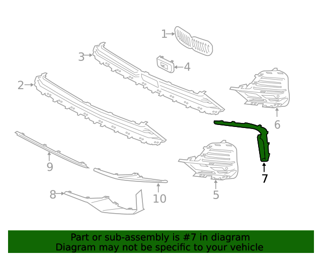51118074261 - 2019-2022 BMW X7 Molding (51-11-8-074-261) | BMW of South ...