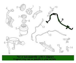2015-2019 Ram ProMaster City Pressure Hose 68320670AA | TascaParts.com