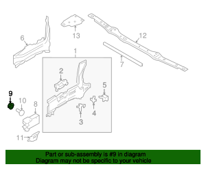 2015-2021 Volvo Rail End Nut 986767 | GetOEMParts.com