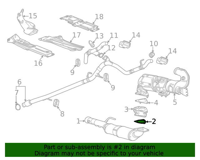 Exhaust System Front Gasket 84763642 | GMPartsDirect.com
