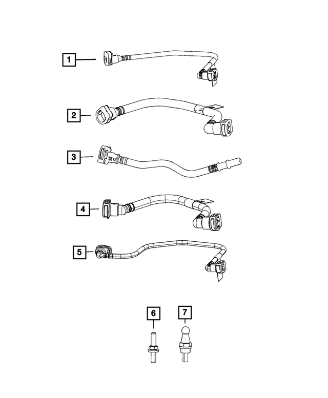 2017-2021 Chrysler Fuel Vapor Tube 68241500AC | QuirkParts