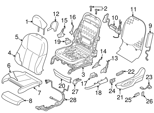 2017-2020 Infiniti Q50 Cushion Cover 87310-4HL8A | Faulkner Infiniti of ...