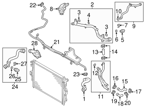 2011-2015 Volkswagen Touareg Water Manifold 06E-121-044-AE | OEM Parts ...