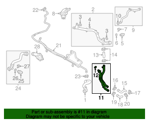 2011-2015 Volkswagen Touareg Water Manifold 06E-121-044-AE | OEM Parts ...