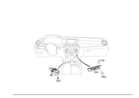 Switch in Instrument Panel and Center Console for 2014 Mercedes-Benz ...