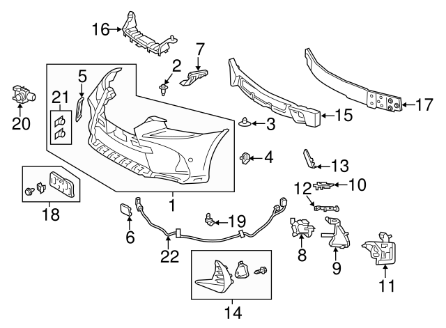 2017-2020 Lexus Lower Grille 53141-53020 | SSL Parts