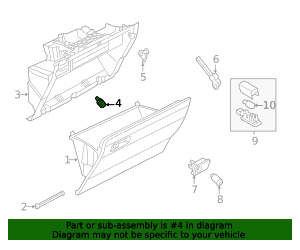 2015-2023 Volkswagen Glove Box Door Hardware Kit 5G0-898-010-B ...