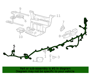 84999265 - Rear Object Alarm Sensor Wiring Harness 2021-2024 GM ...