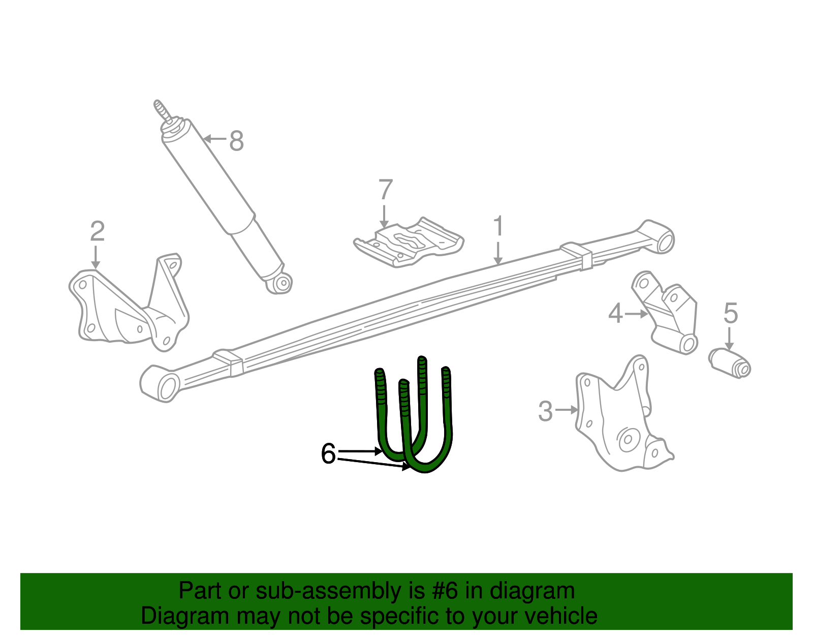 F7TZ-5705-AA - U-Bolt 1992-2011 Ford | Big 3 Auto Parts