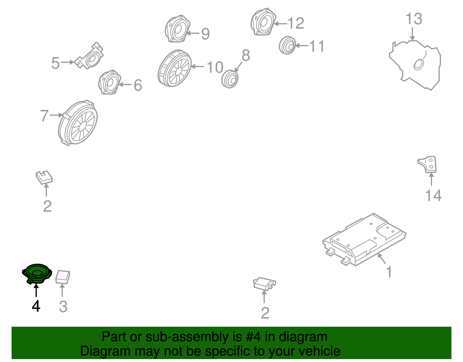 971-035-415-G - Speaker 2017-2024 Porsche | AutoNation Parts