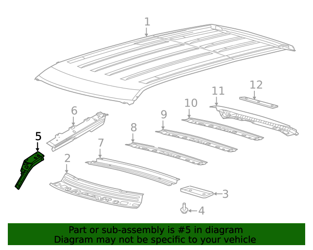 2016-2019 Ford Roof Rail FB5Z-7851187-A | OEM Parts Online