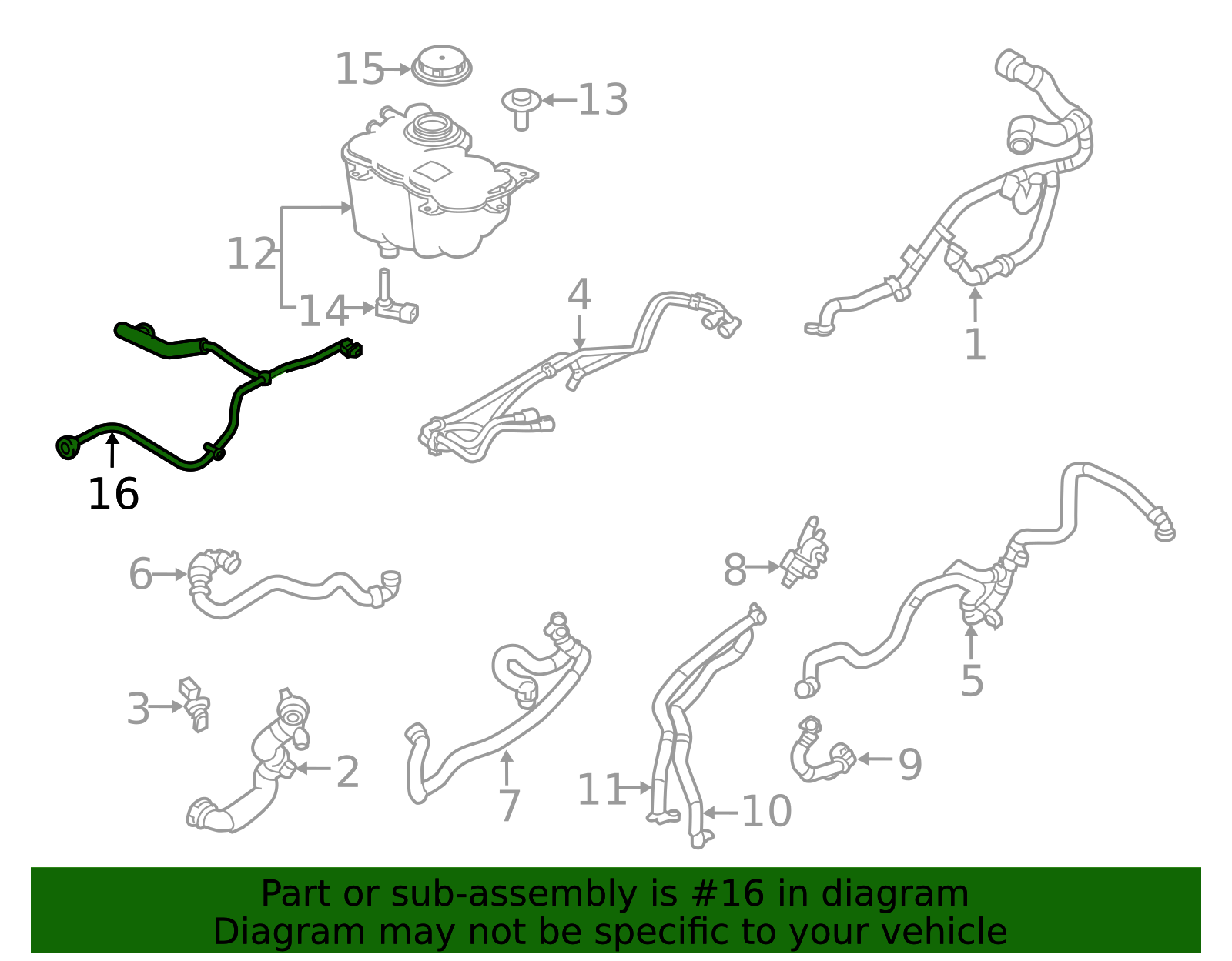 LR091813 - Reservoir Hose 2018-2020 Land Rover Range Rover Velar | Land ...