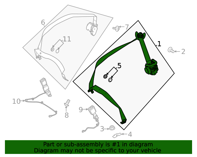 247-860-91-02-9C94 - Outer Belt Assembly 2019-2023 Mercedes-Benz ...