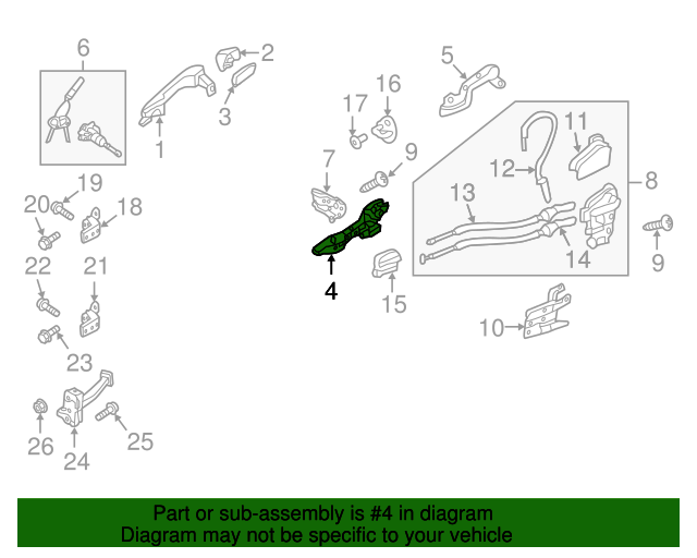 2013-2019 Hyundai Exterior Door Handle Base 82655-2W000 | AutoNation Parts