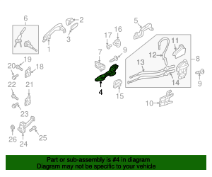 82655-2W700 - Exterior Door Handle Base 2013-2019 Hyundai ...