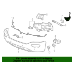 23496953 - Passenger Side Front Bumper Fascia Guide 2016-2019 GMC ...