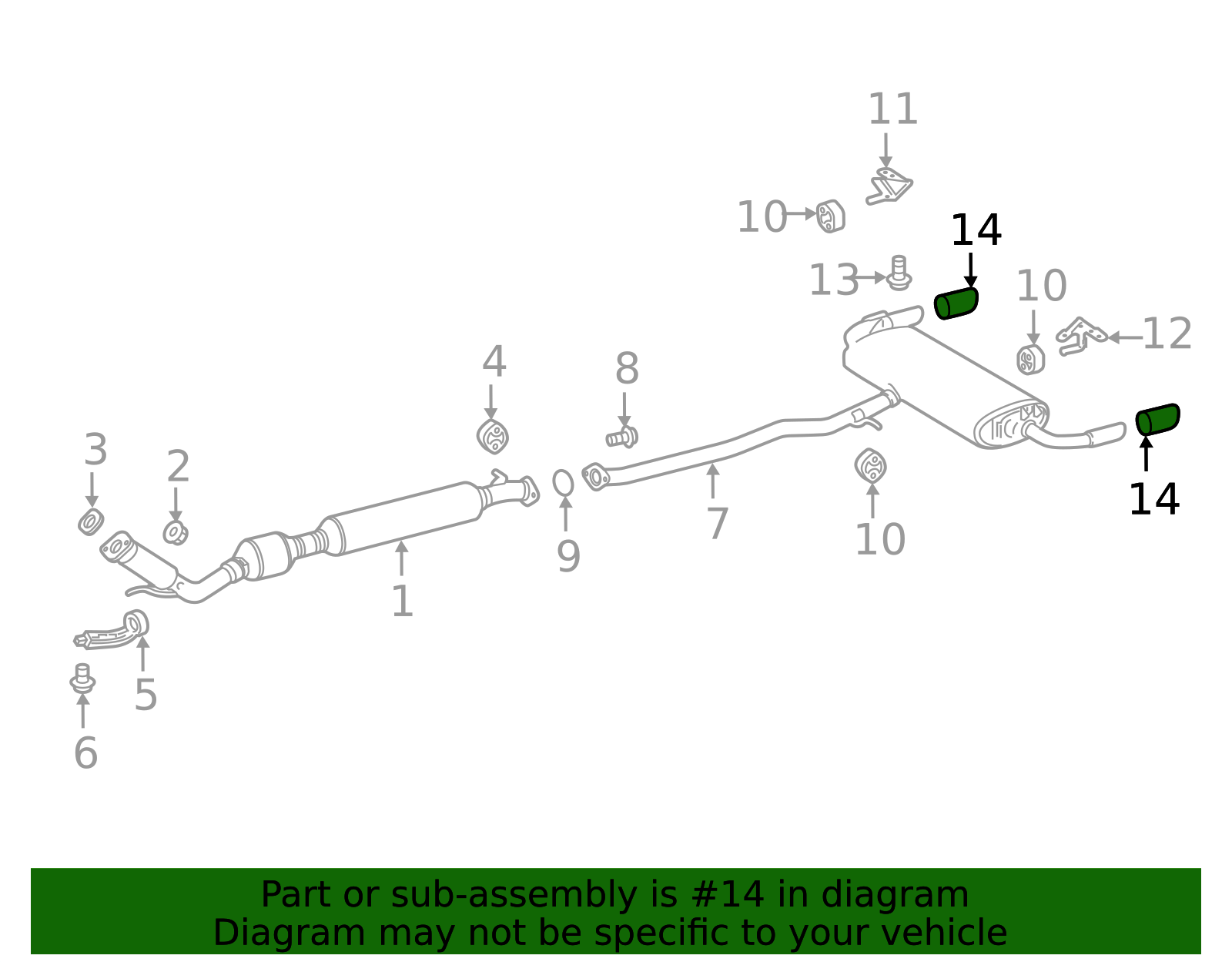 2019-2024 Toyota RAV4 Exhaust Tail Pipe Tip 17408-F0030 | Toyota Parts ...