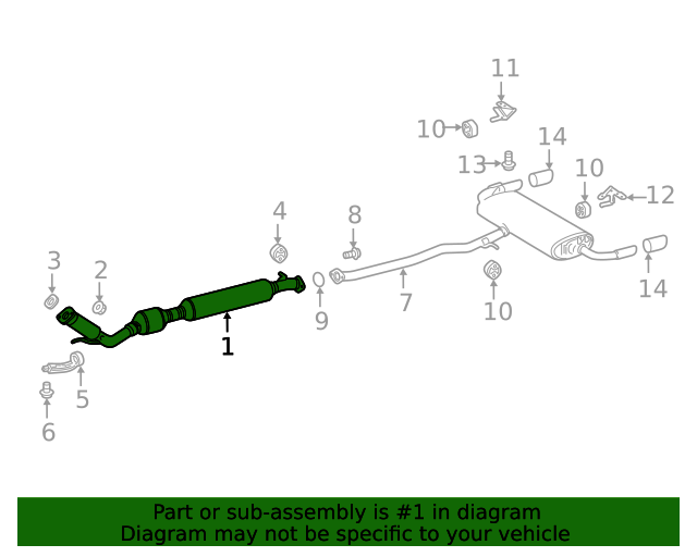 2019-2024 Toyota RAV4 Converter & Pipe 17410-F0151 | Toyota Parts Center