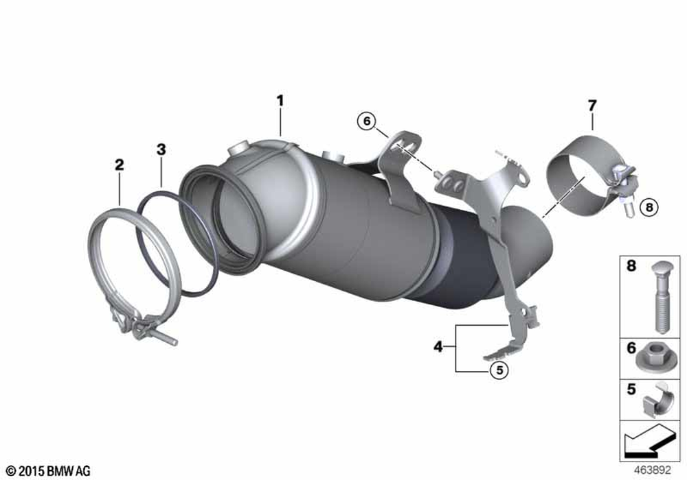 2010-2025 BMW Repair Kit Screws 18307620661 | Retail Performance Auto Parts