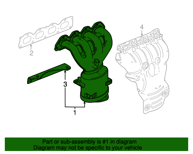 2011-2018 Chevrolet Exhaust Manifold with 3-Way Catalytic Converter ...