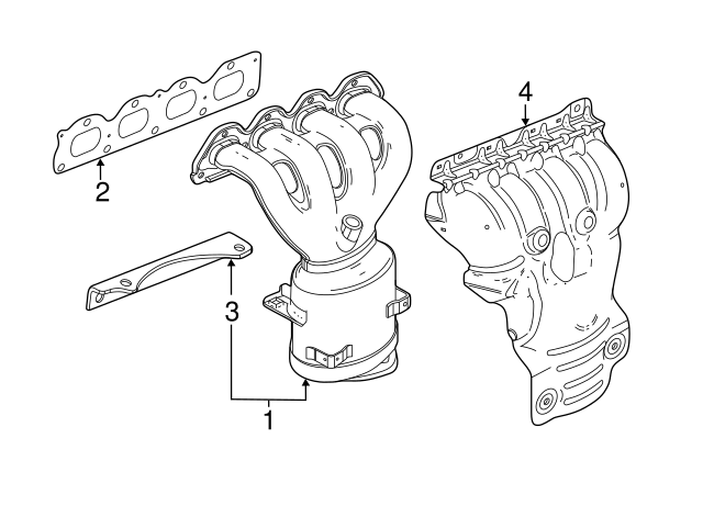 2011-2018 Chevrolet Exhaust Manifold with 3-Way Catalytic Converter ...