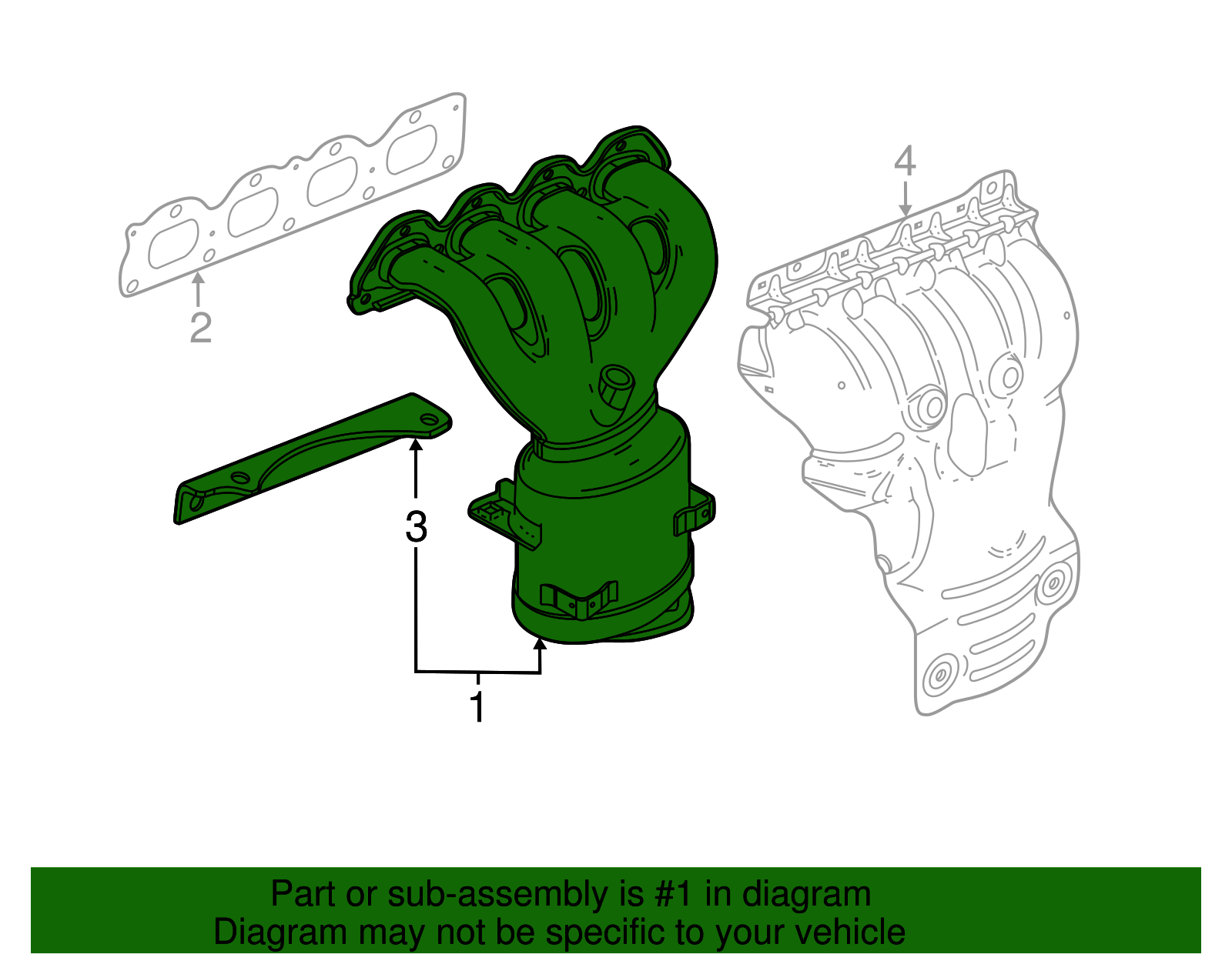 19420229 - Exhaust Manifold Kit with Three-Way Catalytic Converter 2013 ...