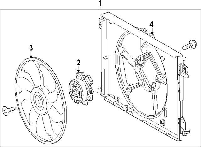 2023-2024 Toyota Highlander Fan Assembly 16360-F0110 | Toyota Parts Center