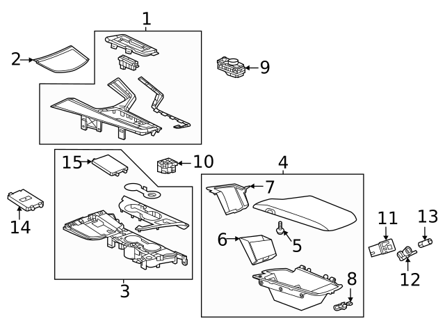 2020-2022 Cadillac CT4 Pendulum Front Floor Console Cup Holder 84782095 ...