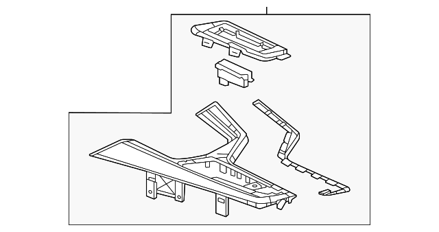 2020-2022 Cadillac CT4 Black Front Floor Console Trim Plate 84744348 ...